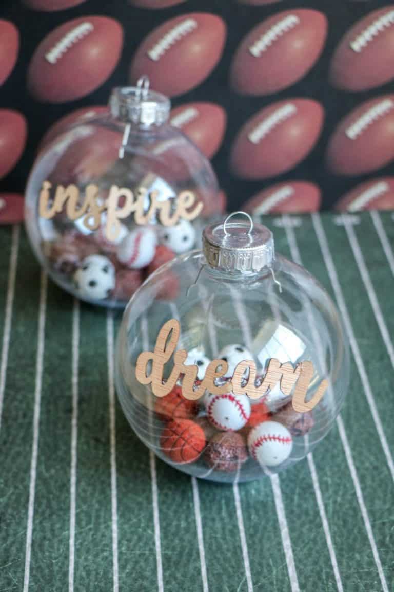 Sports Themed Christmas Ornaments to Make and Fill