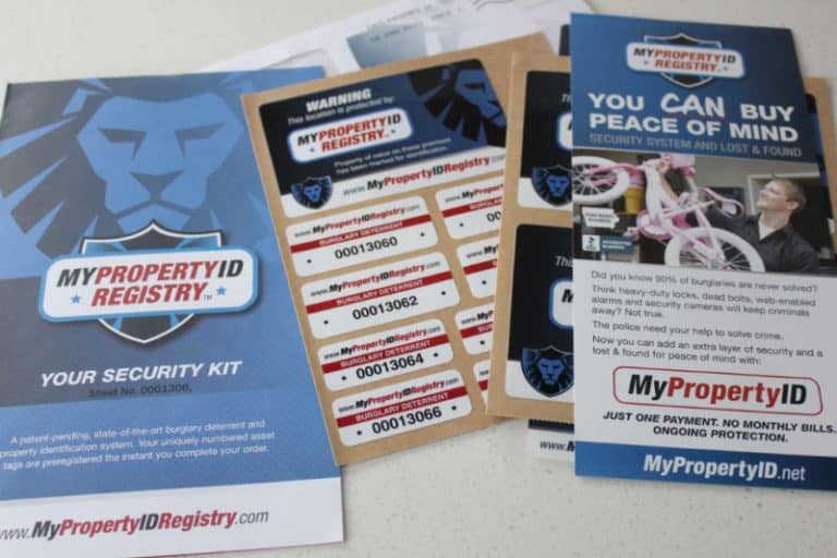 Property ID Tags to Deter Burglars - In Our Spare Time